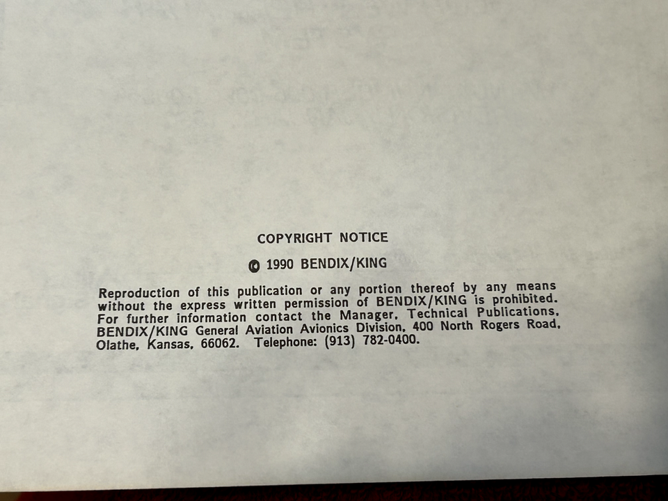 BENDIX/KING RDS 86 COLOR RADAR WEATHER INSTALLATION MANUAL P/N 006 ...