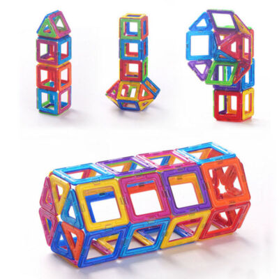 3D Building 40pc Set Clear Colors Kids Child Toy Stacking Block Shapes ...