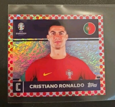 Topps Euro 2024 Euro Red Dot Border Parallel Sticker Cristiano Ronaldo ...