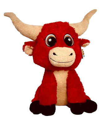 Goffa Large Red Bull Plush Stuffed Animal 20" w Tags Chicago Mascot | eBay