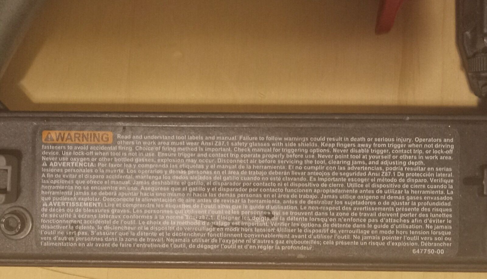 Porter Cable NS100A Pneumatic Air Narrow Crown Stapler, Tested | eBay