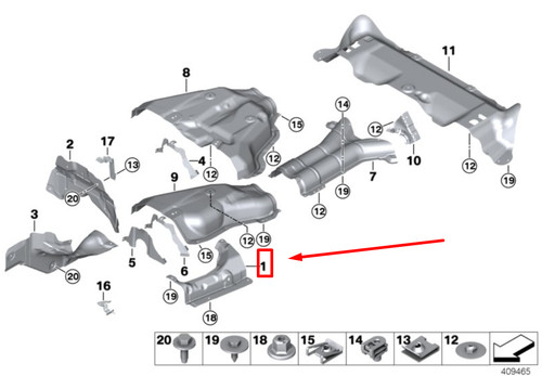 NEU BMW X6 F16, F86 VORDERER RECHTER WÄRMEISOLIERUNG 51487158418 ...