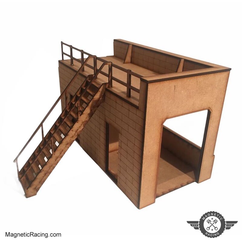 Scalextric Slot car Pit Buildings - Reims Gueux Pit End Modules ...