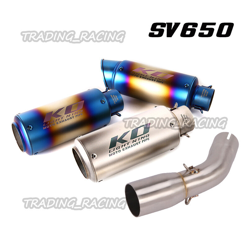 Slip On SV650 Exhaust Tips Muffler Pipe Mid Connector For Suzuki SV650 ...