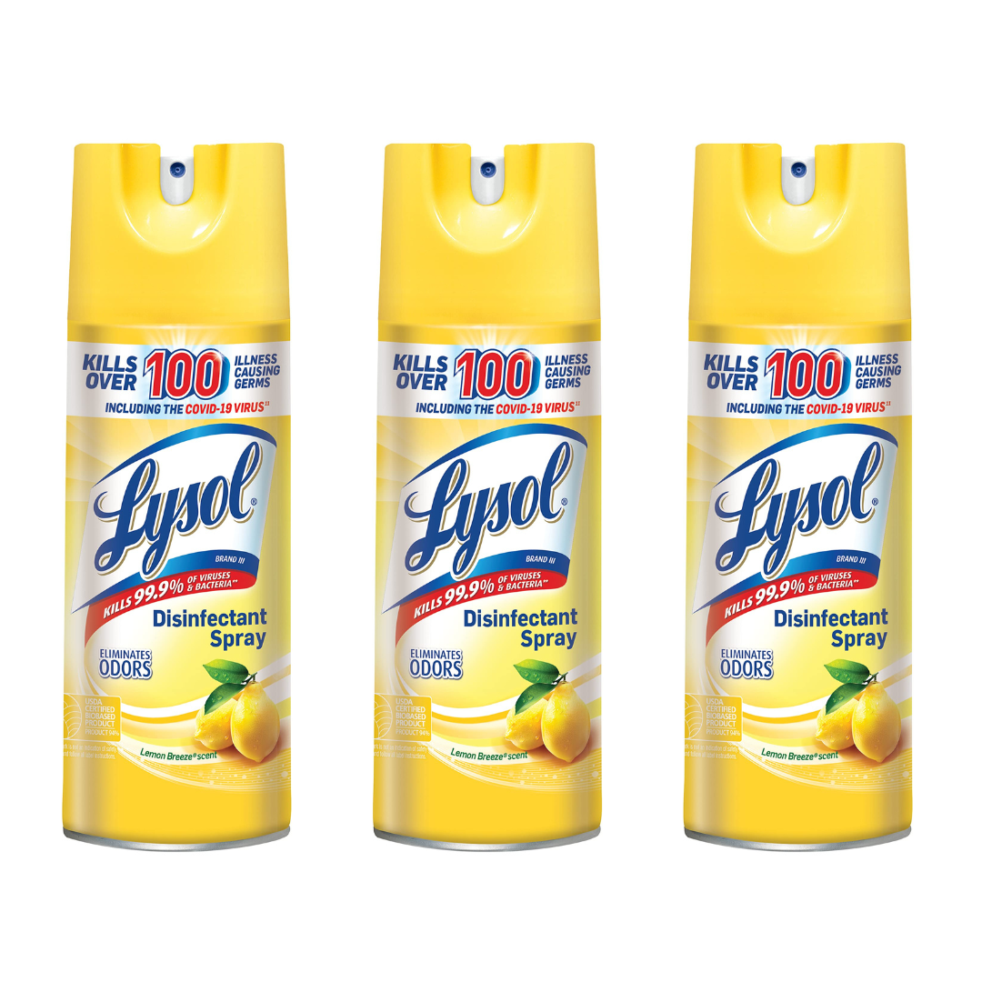Lysol Disinfectant Spray, Sanitizing and Antibacterial 12 oz pack of 3 | eBay