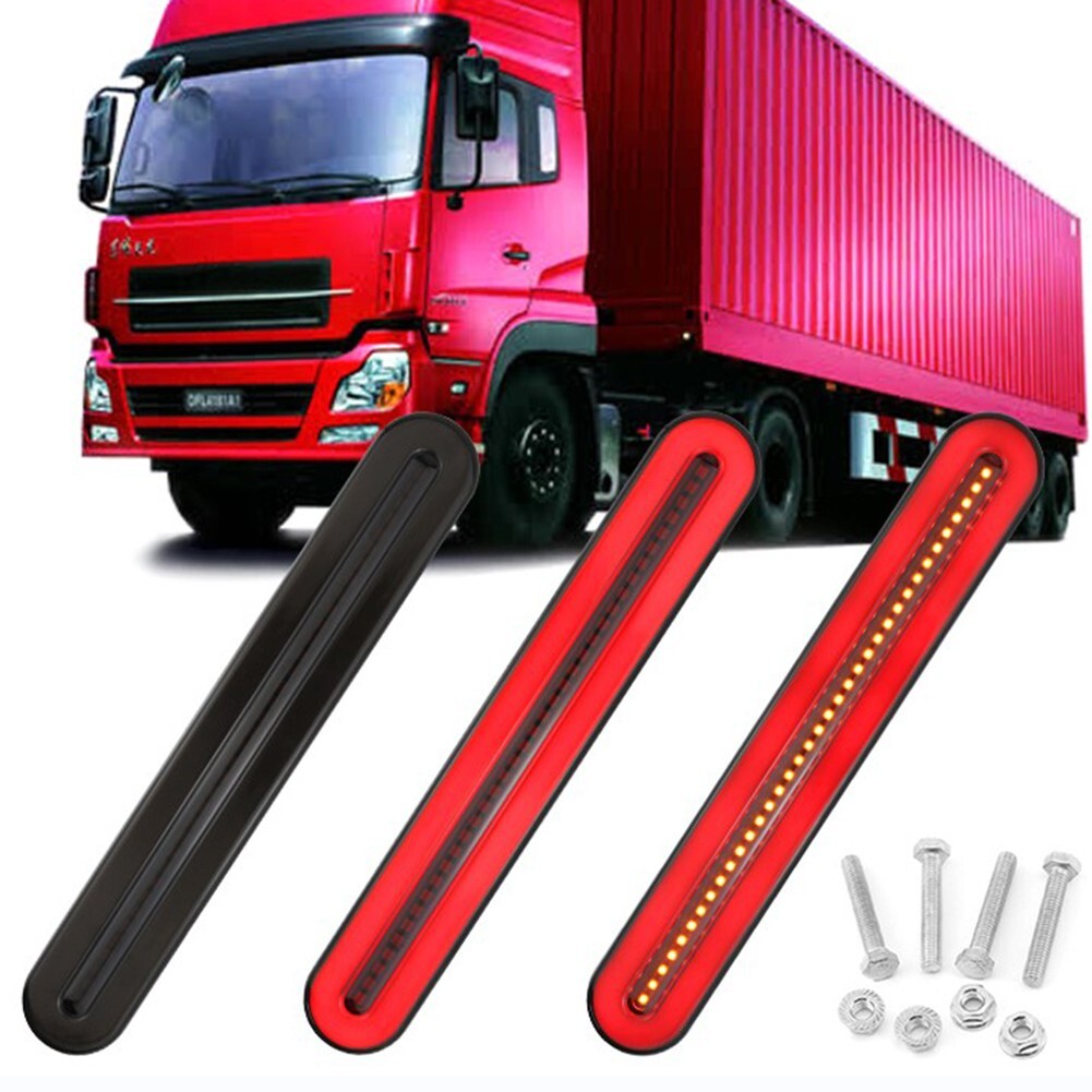 1*LED Trailer Truck DRL Brake Flowing Turn Signal Light Bar Rear Stop ...