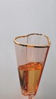 2 - Moon in Aries brand - Hand Blown- Pink Heart Shape-Gold Rim ...