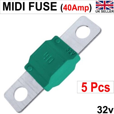 40 Amp midi fuse High Current Strip Link Fuse 5 Pcs Automotive 40A midi ...