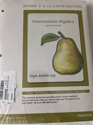 Intermediate Algebra Books a la Carte 6th Edition PLUS My Math Lab ...