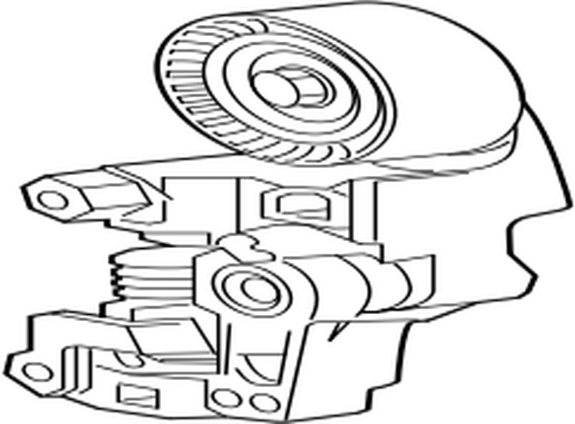 16620-36061 Toyota Tensioner assy, v-ribbed belt 1662036061, New ...