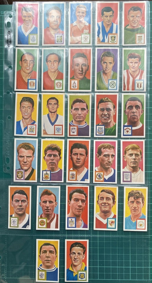 Comet Sweets, Footballers & Club Colours. 1963 27 Cards In Very Good ...