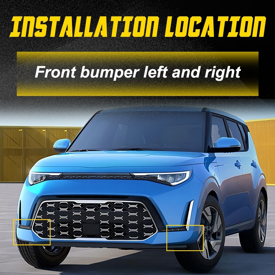 2X Front Bumper Bracket Fits 2020-2024 Kia Soul LH & RH Pair Black ...