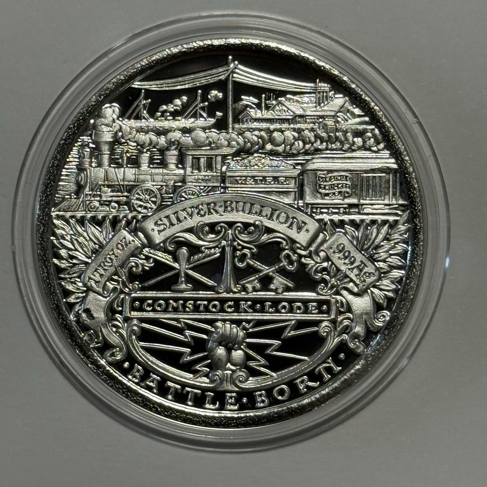 Comstock Virginia City Nevada Commemorative Rare Coin 1 Troy Oz .999 ...