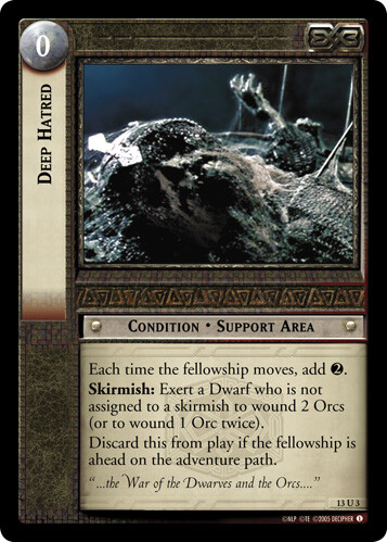 LOTR: Deep Hatred [Ungraded] Bloodlines Lord of the Rings TCG Decipher ...