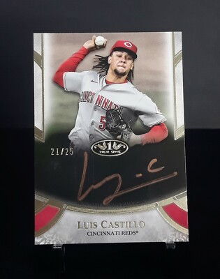 2021 Luis Castillo /25 Topps Tier One Prime Performers Bronze Auto #PPA ...