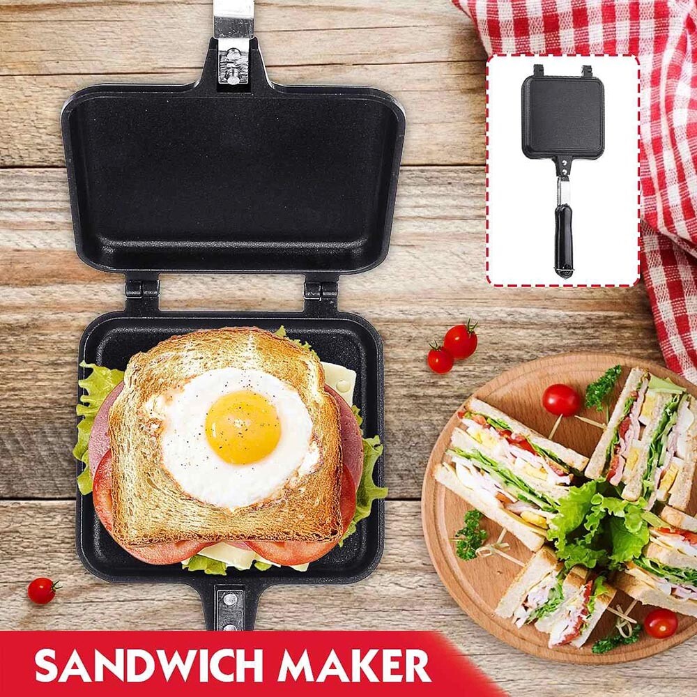 Double-sided Frying Pan Toastie Sandwich Maker Toaster Breakfast Stove ...