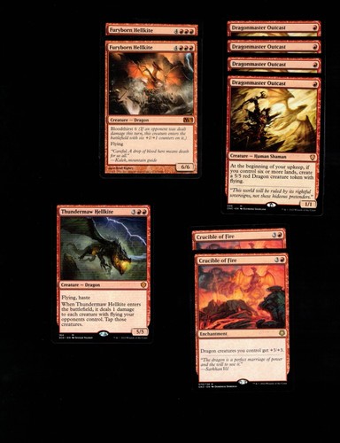 Dragon Fire!-60 Card Magic the Gathering Deck-MTG-Rares-Mythics-Red ...