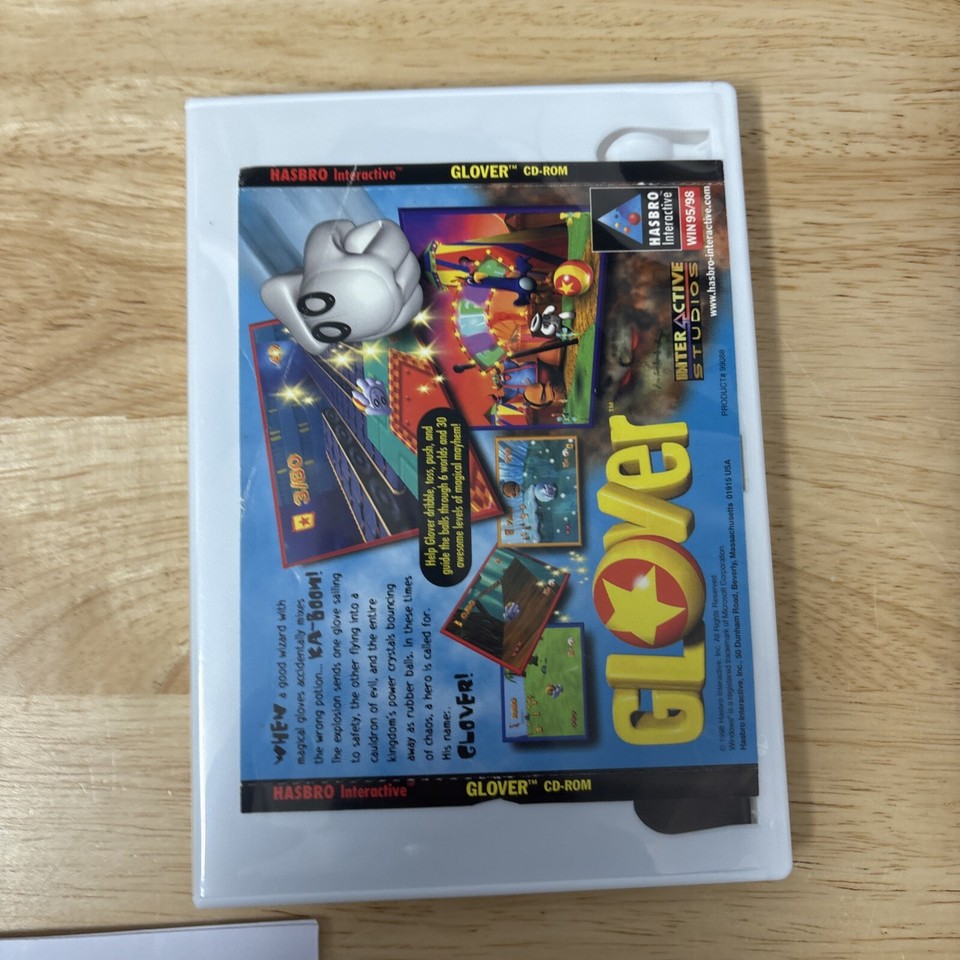 GLOVER for Windows PC95/98 CD ROM 1998 Hasbro Interactive Games | eBay