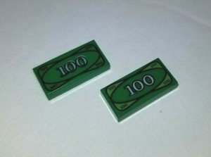 LEGO LOT of 2 Dollar Bill 100 Miniature Minifigure Tool Gear LOOT ...