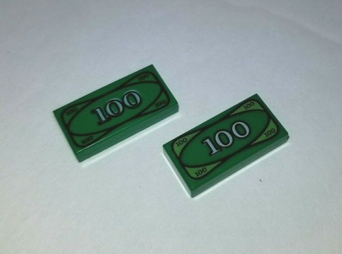 LEGO Dollar Bill Lot of 2 100 Miniature Hundred Bank CASH LOOT Treasure ...