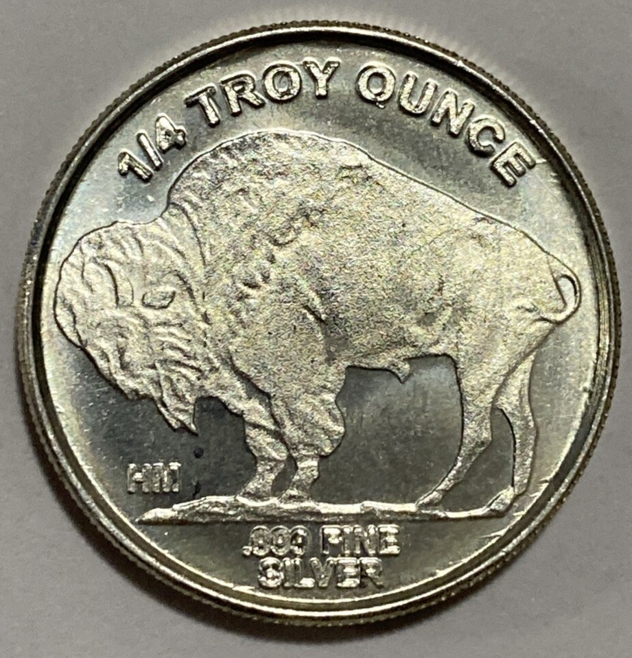 1/4oz .999 Fine Silver Round -Buffalo Design - Secondary Market - HM | eBay