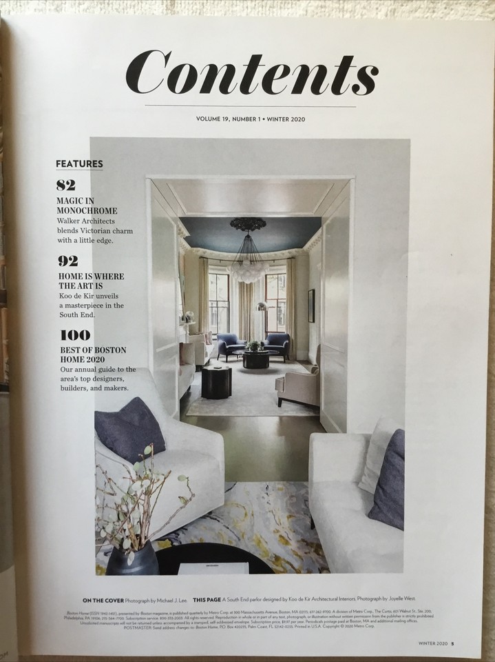 Boston Home Magazine Winter 2020 Best of Boston Home Design Renovations ...