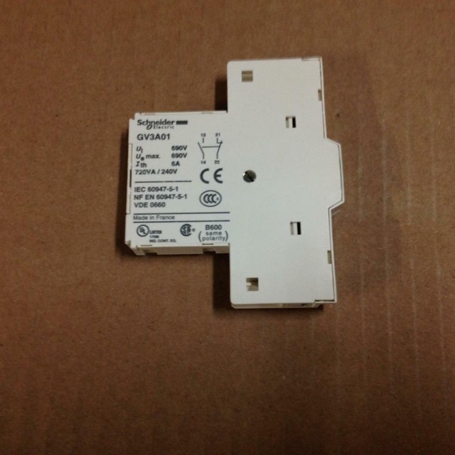 Schneider Electric GV3A01 Manual Starter AUX Contacts 600vac 5amp for ...