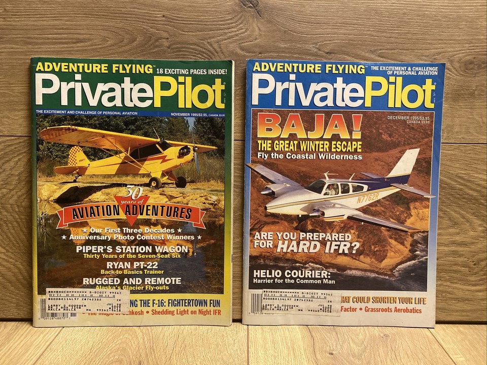 Private Pilot Magazine 1995 January - December 12 Lot Complete Year | eBay