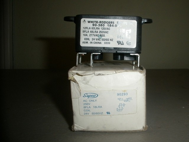 SUPCO 90293 General Purpose Fan Relay 1 a Load Current Control 24v Coil ...