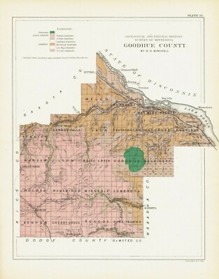 1882-1885 Geological Survey Natural History Minnesota Goodhue County ...