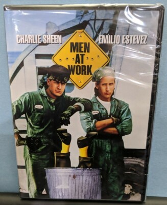 Men At Work DVD -Charlie Sheen -Emilio Estevez -Comedy NEW FACTORY ...