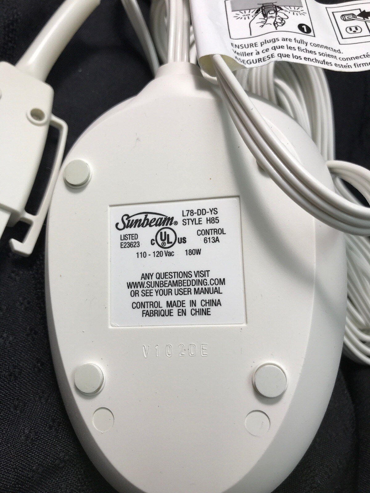 Brand New SUNBEAM (CONTROL )only Electric Blanket Digital /Style H85 3 ...