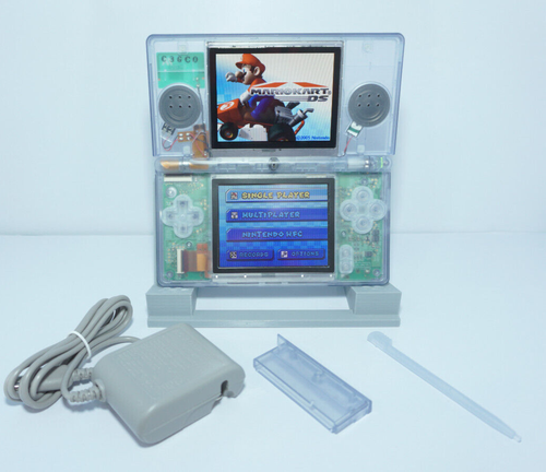 Nintendo DS Lite Transparent Clear Glacier Blue Handheld System with ...