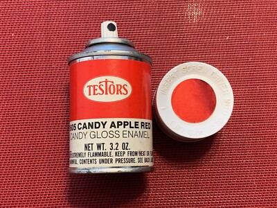 TESTORS #1605 CANDY APPLE RED SPRAY GLOSS ENAMEL PAINT models slot cars ...