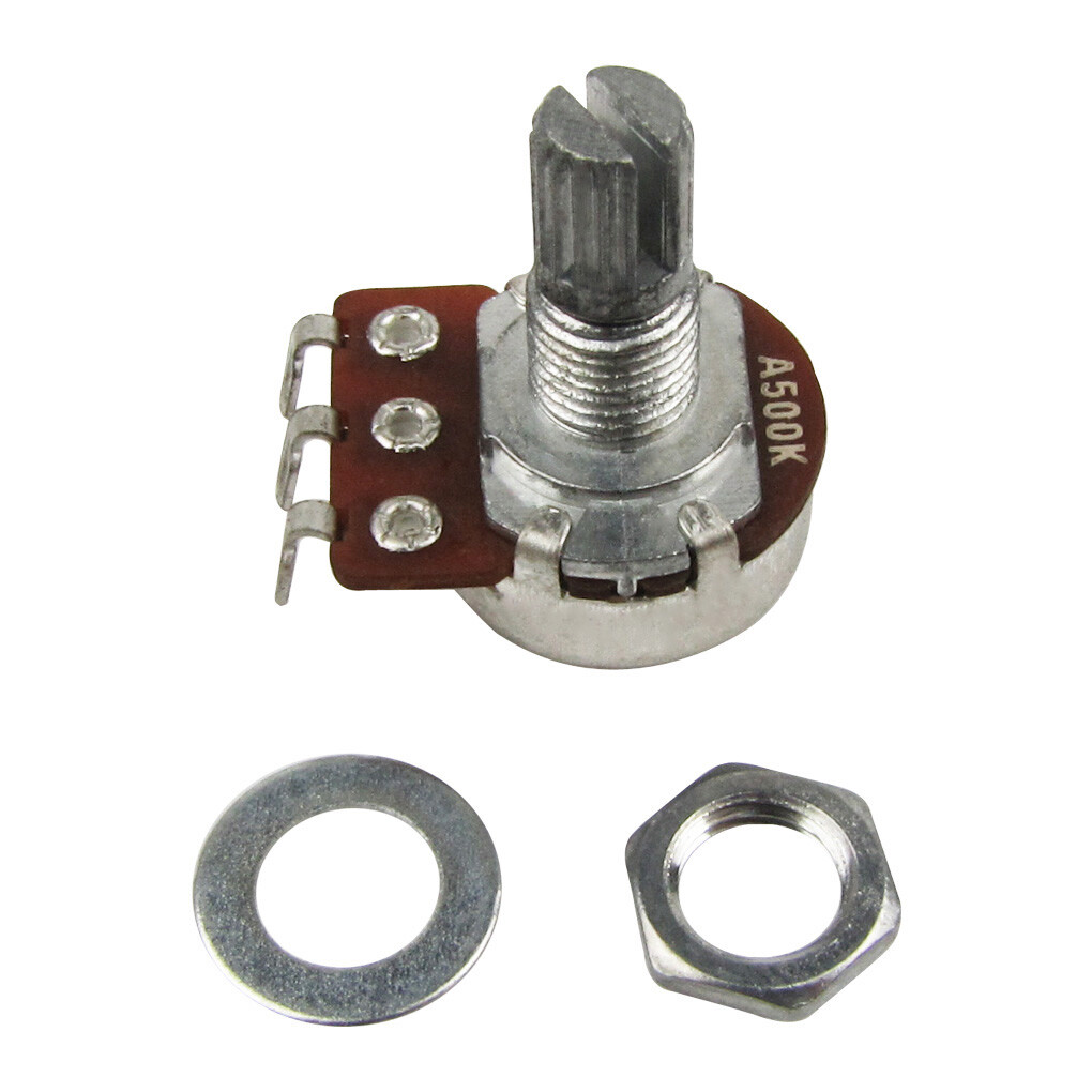2PCS Guitar Small Potentiometers Short Split Shaft Pots A250K/A500K ...