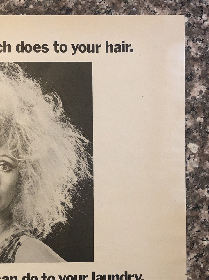 1970 New Blue Borateem Laundry Detergent Booster PRINT AD Bleach Hair ...