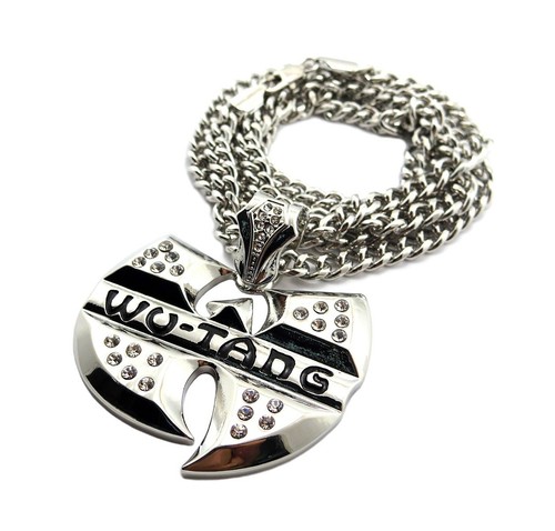 NEW WU TANG HIP HOP PENDANT 6mm/36" CUBAN LINK CHAIN HIP HOP NECKLACE ...