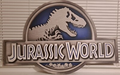 Jurassic World Card board Sign one sided | eBay