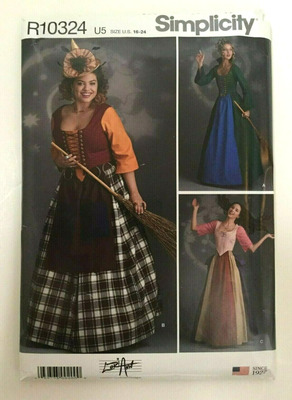 Simplicity H1089 Costume Gypsy Medieval Wench Corset Apron Cosplay 16 ...