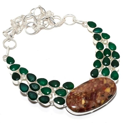 Leopard Skin Jasper Emerald Gemstone 925 Sterling Silver Jewelry ...