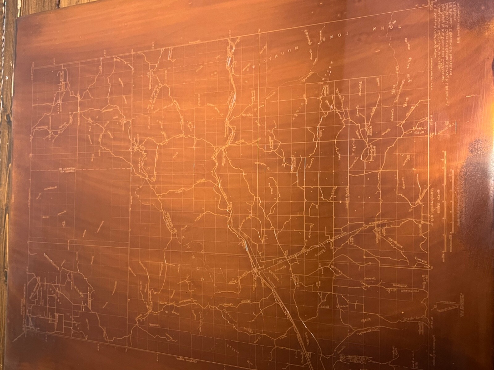 1921 USGS Copper Printing Map Plates Drummond , MT set of 3 Topographic ...