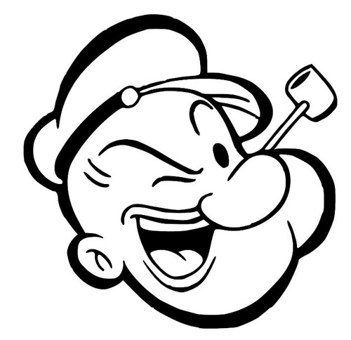 POPEYE VINYL STICKER FOR CAR, WALL, WINDOW 4" | eBay UK