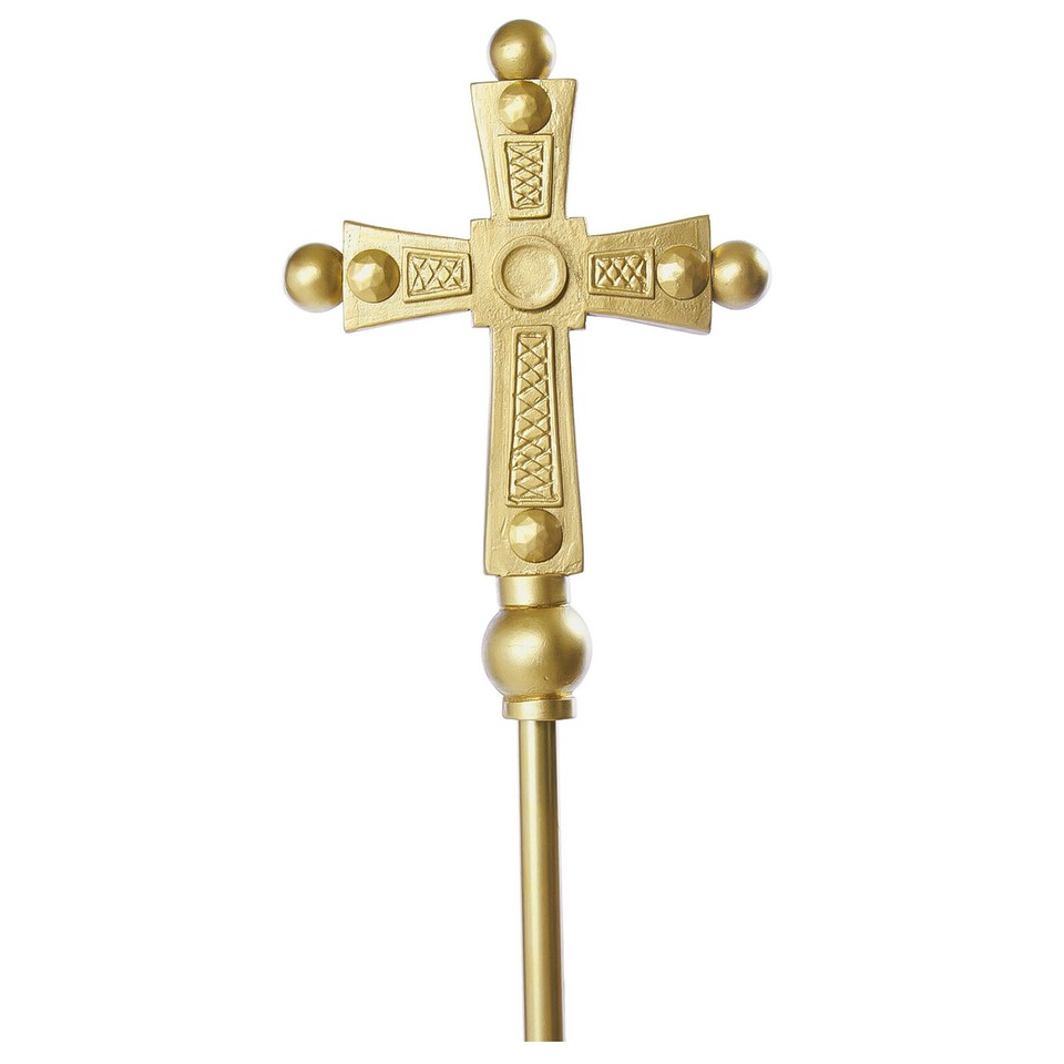 Catholic Priest Holy Cross Divine Staff Pope Biblical Costume Accessory ...