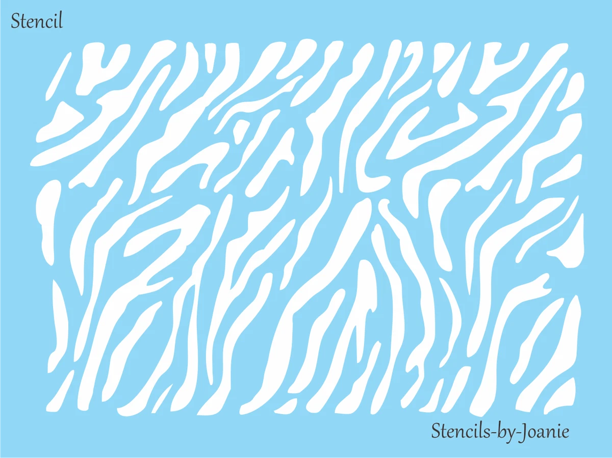 Tiger Stripes Stencil Printable