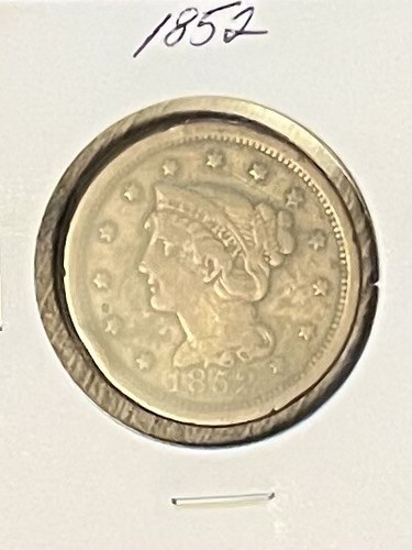 1852 Braided Hair Large cent | eBay