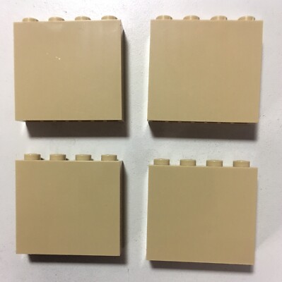LEGO 4 New Brick Yellow ("Tan") BRICK 1X4X3 (49311/6272116) Wall Panel ...
