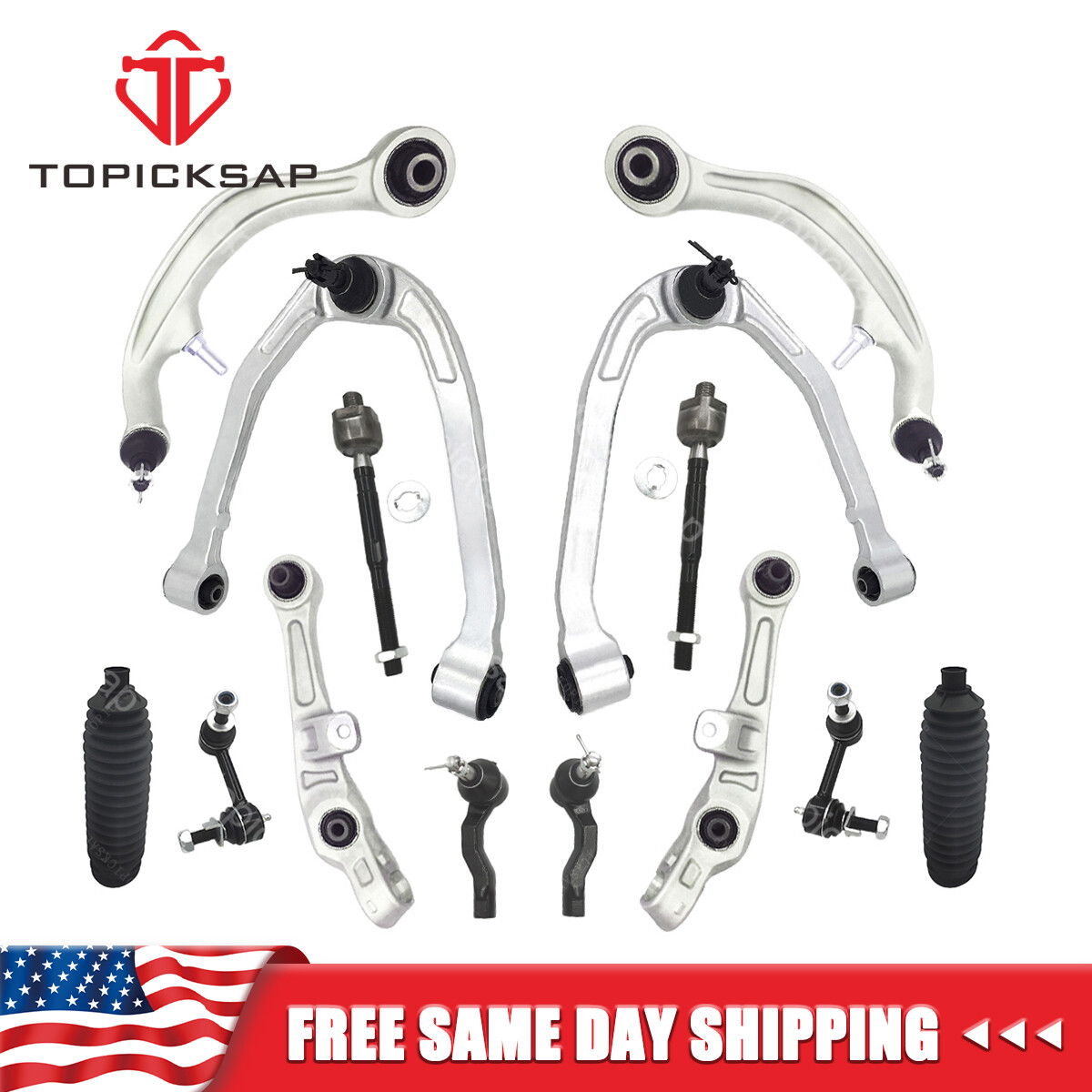 14 Pc Complete Suspension Kit for Infiniti G35 Nissan 350Z Control Arms ...