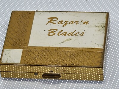 Vintage Gold Tone Gillette Razor & Blade Box In Metal Case | eBay
