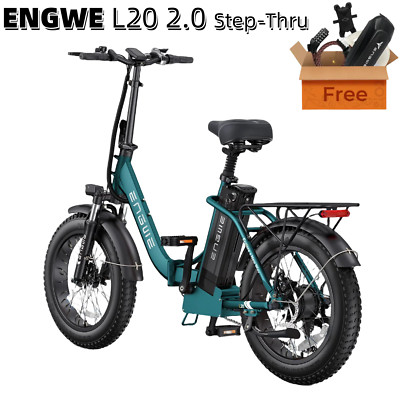 Engwe L20 Step Thru Ebike for Adults 20“ Fat Tire Commuter Step-Thru Ebike Hot | eBay