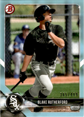 2018 Bowman Prospects Sky Blue #BP140 Blake Rutherford /499 White Sox ...